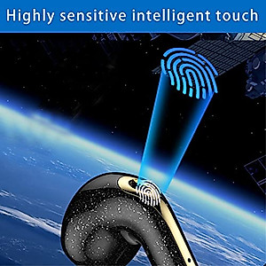 Digital Display Touch Control Wireless Bluetooth Earphones, Flash Powder TWS Headphones Bluetooth 5.2 Sport Headphones