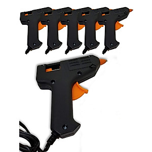 Hot Melt Mini Glue Gun (6 pack) for Arts & Crafts, Schools & Repairs including 2 glue sticks each