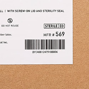 McKesson Specimen Container, Sterile, Screw Cap, Leak-Resistant, 120 mL, 100 Count
