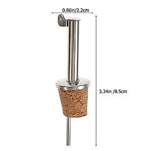 Luxshiny 6pcs Bottle Stopper Pourer Wine Cork Pourer Spout Stainless Steel Olive Oil Vinegar Liquor Pourers Stopper Spout