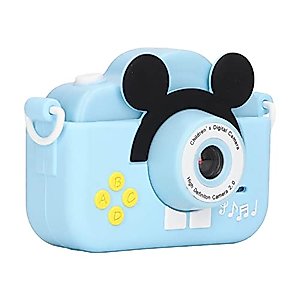 Shipenophy Mini Kids Camera, Cute Cartoon Dual Camera 2000W Kids Camera with Lanyard for Travel