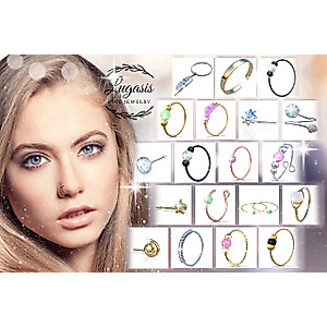 Tiny Nose Ring Hoop 20 G Nose Piercings Hoop - 14K Gold Filled Nose Piercings hoop