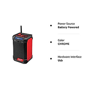 Milwaukee 2951-20 M12 Lithium-Ion Cordless Jobsite Radio/Bluetooth Speaker with Built-In Charger (Tool Only)
