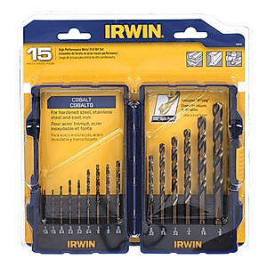 Irwin 316015 15 Piece Cobalt Drill Bits
