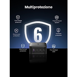 UGREEN 65W USB C Charger 4 Ports USB C Power Adapter GaN PD Fast Wall Charger Compatible with MacBook Pro/Air M2, Dell XPS 13, iPad Pro/Air, iPhone 15 Pro Max/14, Galaxy S23, Steam Deck, and More