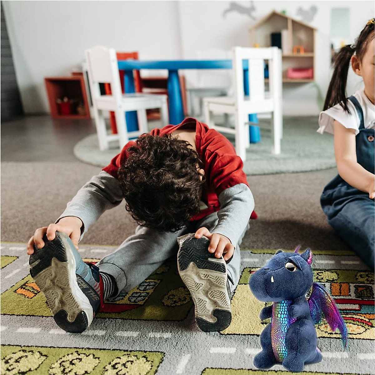 YUKOUQIAN Dragon Stuffed Animal Cute Dragon Plush Doll Toy 10 inch for Girls Boys Christmas (Dragon Black 25cm)