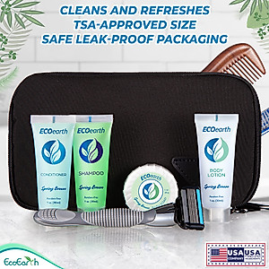 EcoEarth Travel Size Hotel Shampoo (1 fl oz, 100 Pack, Spring Breeze), Delight Your Guests with Revitalizing and Refreshing Shampoo for Guest Hospitality, Small Size Luxury Shampoo in Bulk