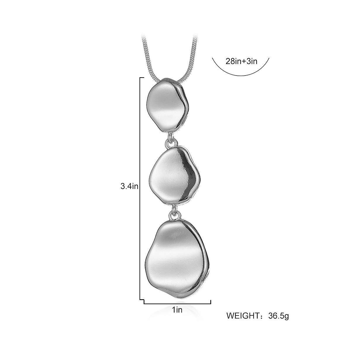 welbijoux Long Lariat Chain Necklace 18K Gold Plating 3 Special Shape Y Bar Pendant Necklace for Women