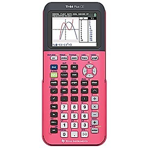 Texas Instruments ti-84 Plus Ce Color Graphing Calculator, Coral