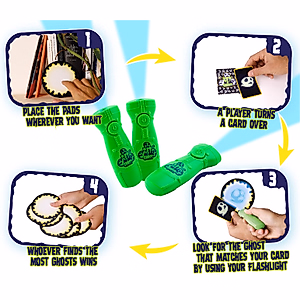 GET The Ghost Game, Become a Ghost Hunter, Capture The Ghosts with The Magic Flashlight, Memory Game, Ages 4+, Family Games, Fun Games, Toys for Girls, Toys for Boys, Party Games