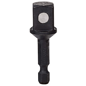 Bosch Professional 2608551107 Adapter-1/4 hex to 1/2” Square, Silver, 1/4-Inch