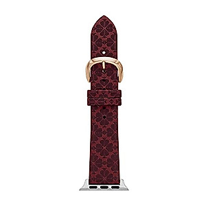 Kate Spade New York women's burgundy jacquard band for apple watch®, 38/40/41mm (Model: KSS0140)