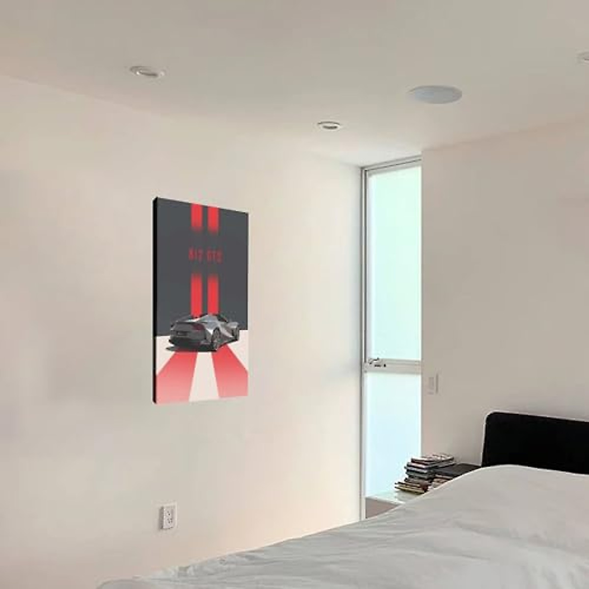 Car Poster Ferrari F40 Supercar Posters Racing Car Canvas Wall Art For Boy's Bedroom SuperCar Wall Decor Frame-style 16x24inch(40x60cm)