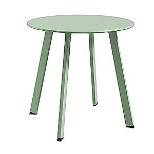 Nalupatio Patio Round Outdoor Coffee Table Side Table Round end Table Weather Resistant Steel Large/Normal Round End Table Outdoor Side Table for Balcony, Porch, Deck, Poolside Yard Garden