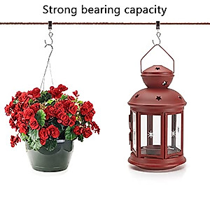 50PCS Curtain Clips with S Hooks for Hanging Party String Lights Outdoor Wire Holders Clamp Hangers Gutter Hooks, Stainless Steel Silver