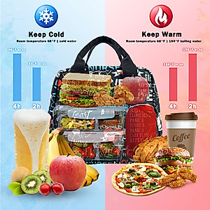 Corxiren Large Nurses Lunch Bag, Thermal and Cooler Bag, Portable, Spacious, Leakproof, Waterproof, Padded Strap, 11.4 x 7.1 x 9.5 in