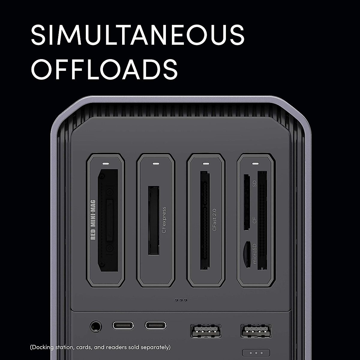 SanDisk Professional - PRO-Dock 4; 4-Bay Reader Docking Station - (1x) USB-C (USB 3.2 Gen 1) Port - SDPD14F-0000-NBAAD, Gray