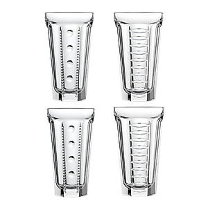 La Rochere Set of 4, Saga King 12 oz Drinking, Double Old Fashion, Iced Tea Glass, 4 Count (Pack of 1), Clear