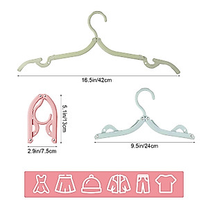 10 Pcs Travel Foldable Hangers - 2024 Update Portable Plastic Hanger,Travel Accessories Essentials Must Haves,Clothes Drying Rack,Folding Hanger for Traveling Camping Flying RV Cruise Suitcase Mix