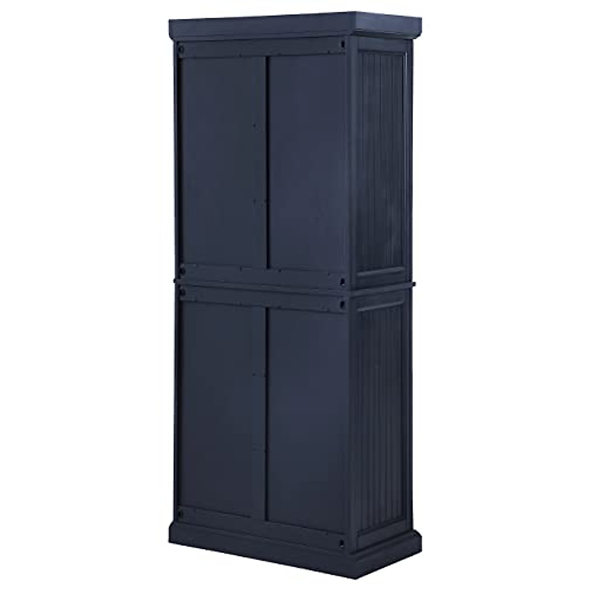 Crosley Furniture Seaside Kitchen Pantry Cabinet, Distressed Navy