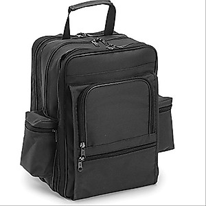 Hopkins EZ-View Deluxe Home Care Backpack, Waterproof, Ergonomic Straps, Lockable Zippers, Laptop Sleeve, Multiple Storage Compartments, Black, 11.5 In. x 9 In. x 16 In.
