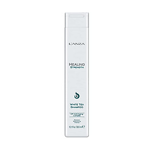 L'ANZA Healing Strength White Tea Shampoo, Shampoo For Dry, Damaged Hair, Boosts Shine, Strengthens, Protects and Restores Weak, Fragile, and Aged Hair Against Split Ends & Frizz Control (10.1 Fl Oz)