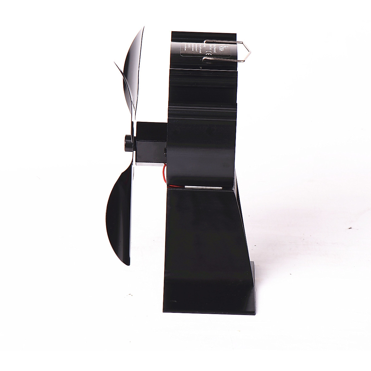 VODA New designed 4 Blades Heat Powered Stove Fan for Wood/Log Burner/Fireplace(Black)