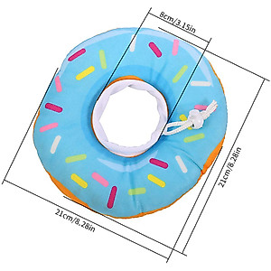 FRIUSATE Cat Cone Collar Soft, Cat Recovery Collar Cute Cat Donut Adjustable Elizabethan Cone Cat Cones to Stop Licking Comfortable Lightweight Neck Cone for Cats Kittens After Surgery