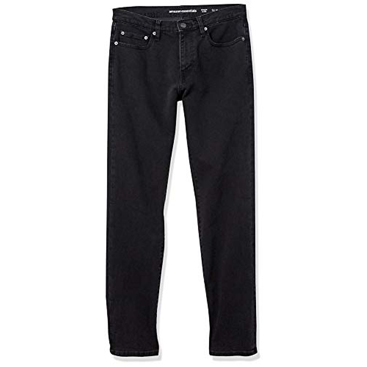 Amazon Essentials Men's Straight-Fit Stretch Jean, Black, 33W x 28L