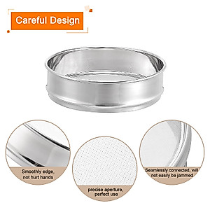 PATIKIL 80 Mesh Lab Sieve, 8" Diameter Test Sieve 304 Stainless Steel Wire Cloth (0.2mm) for Industrial Laboratory