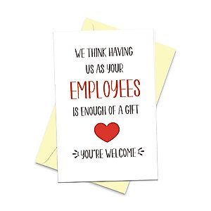 Arsagen Jokey Happy Boss's Card for Team Leader, Employer Appreciation Card, Hilarious Birthday Card for Manager, Funny Boss Day Card