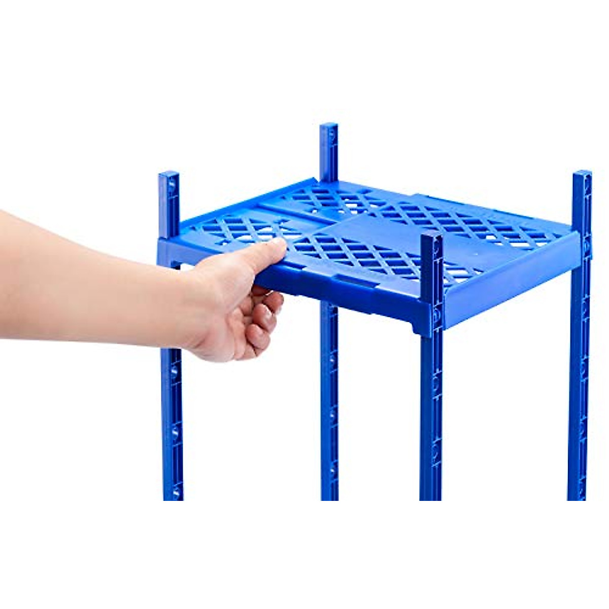 LockerMate, Blue Double Shelf, Adjustable Width and Height to Fit Most School Lockers