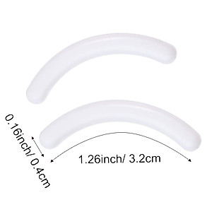 24 Pcs Curler Refill Eyelash Curler Refill Pads Silicone Rubber Soft Curler Replacement Refills Pads for Universal Eyelash Curler (White)