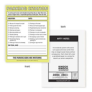 Knock Knock Nifty Note Pad, Parking Citation