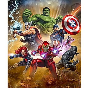 LVIITIS DIY Large Super Hero 5D Diamond Painting Kits for Adults Full Drill,Diamond Arts Craft for Home Wall Decor,Diamond Art Kits Hulk and Captain America and Iron Man 14 x 18 inch(The Avengers)