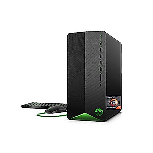 HP Pavilion Gaming PC, AMD Ryzen 7 5700G Processor, 16 GB SDRAM, 512 GB SSD, Windows 11 Pro, Wi-Fi 5 & Bluetooth Combo, 9 USB Ports, Pre-built Gaming PC Tower, Mouse and Keyboard (TG01-2360, 2021)
