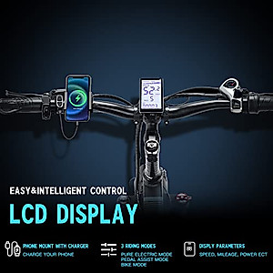 MEZOCLN Electric Bikes for Adults,1000W Motor,48V 14AH Removable Battery,20" x 4.0 Fat Tire Foldable E Bikes with 28MPH 50MI Long Range,Shimano 7-Speed,Adjustable Shock Absorber,UL Certified