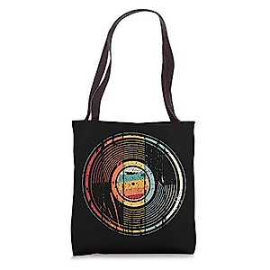 Retro style vinyl record for a music DJ Tote Bag