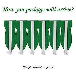 Dark Green Hanging Tissue Paper Fans Party Decoration Set for Birthday, Anniversary,Party Accessories for Juneteenth, Christmas, St. Patrick's Day, Wholesale Decorative Paper Fans, 6 Pack