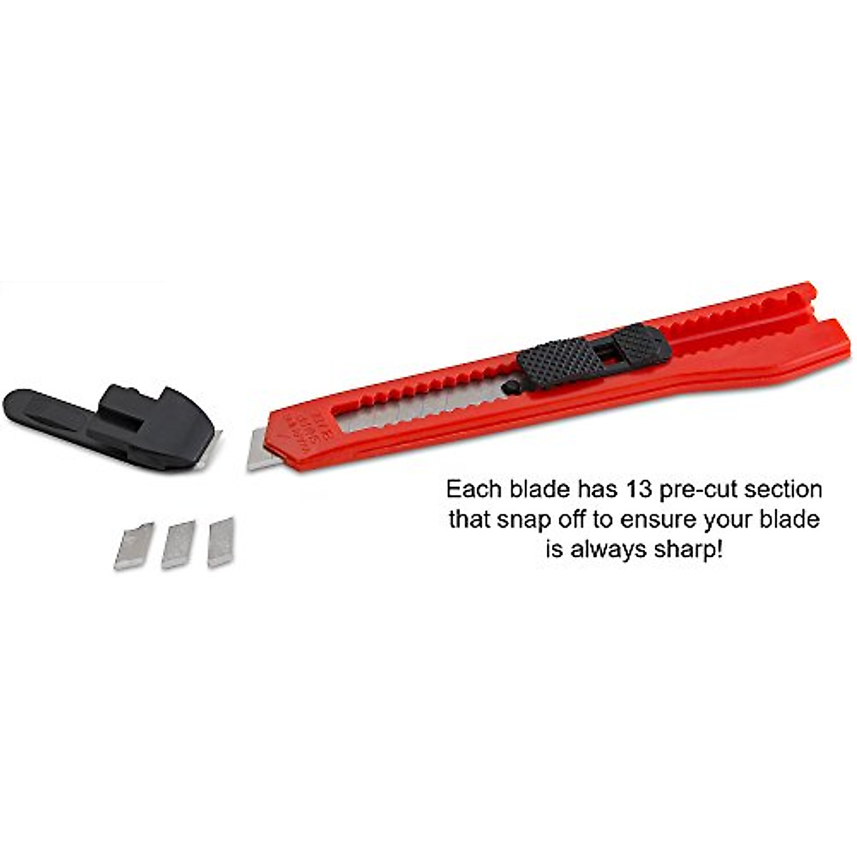 Fixson Utility Knife 9-MM Box Cutter (6 PACK) Retractable Razor Blades Knifes with Snap Off Blades and Slide Locks, Great Packaging Tools & Hobby Knife (10 REPLACEMENT BLADES INCLUDED)