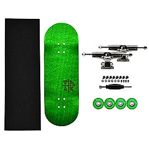Teak Tuning Prolific Complete Fingerboard - Pro Board Shape and Size, Bearing Wheels, and Trucks - 32mm x 97mm Handmade Wooden Board - Four Wheel Clover Edition