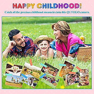 QUTOGO Kids Camera for Girls, HD Video Digital Camera for Kids, Girls Birthday Gifts Toys Children Kid Selfie Camera with 32GB Card, Toddler Camera for 3 4 5 6 8 10 11 12 Year Old, Pink