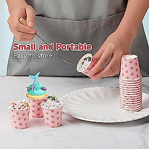 600 Pack 3 oz Disposable Paper Cups - Small Bathroom, Mouthwash & Mini Espresso Cups - Mixed Colors for Party, Picnic, BBQ, Travel & Home Events