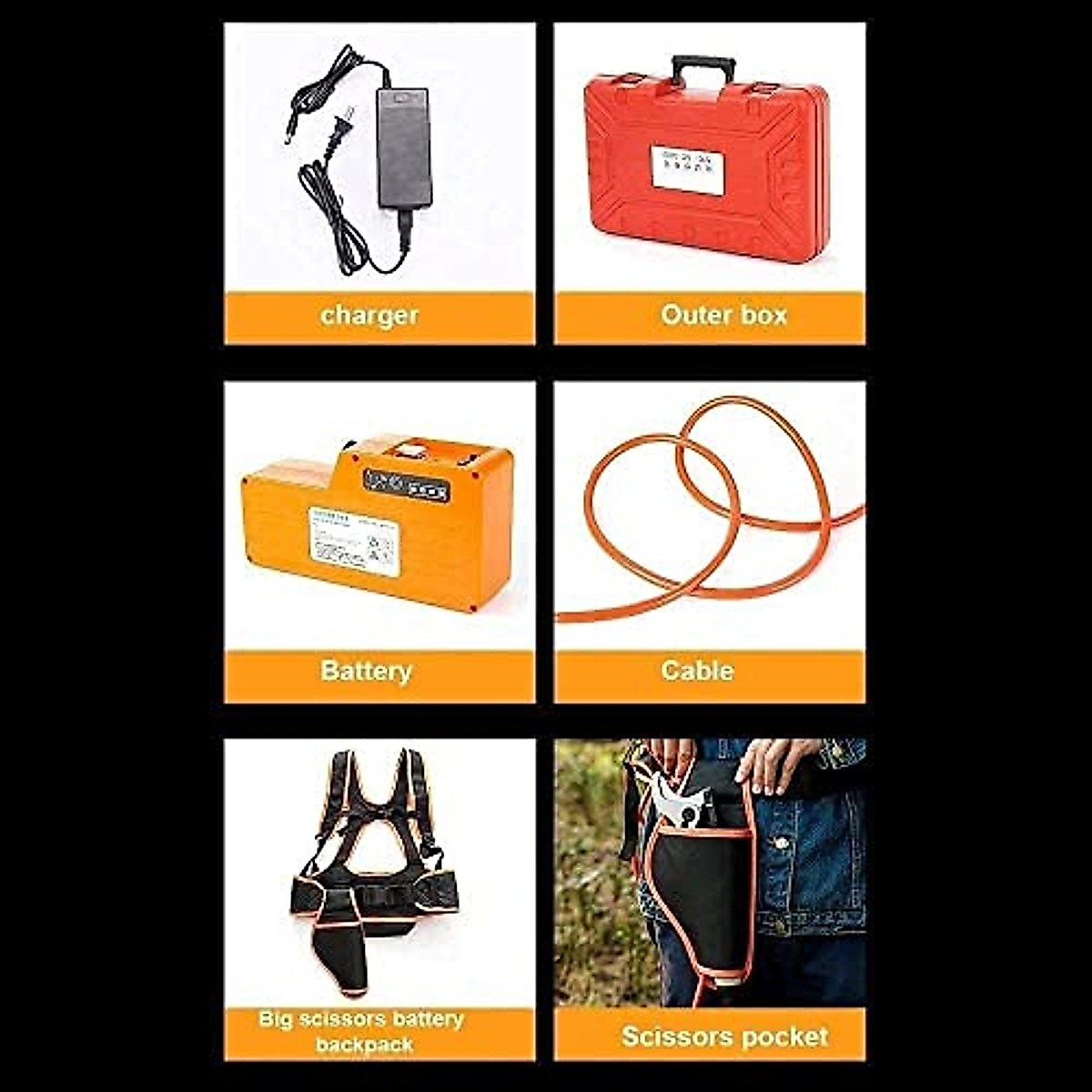 Professional Electric Pruning Shears 450W Electric Shears Pruner for Fruit Tree Garden Scissors 36V Electric Pruning Shear Orchard (Size : 30mm) (Size : 45mm)