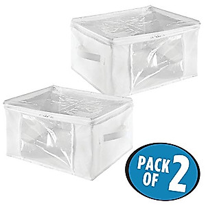 iDesign Fabric Storage Bags with Zipper, Medium, Set of 2, 16" x 12" x 8"