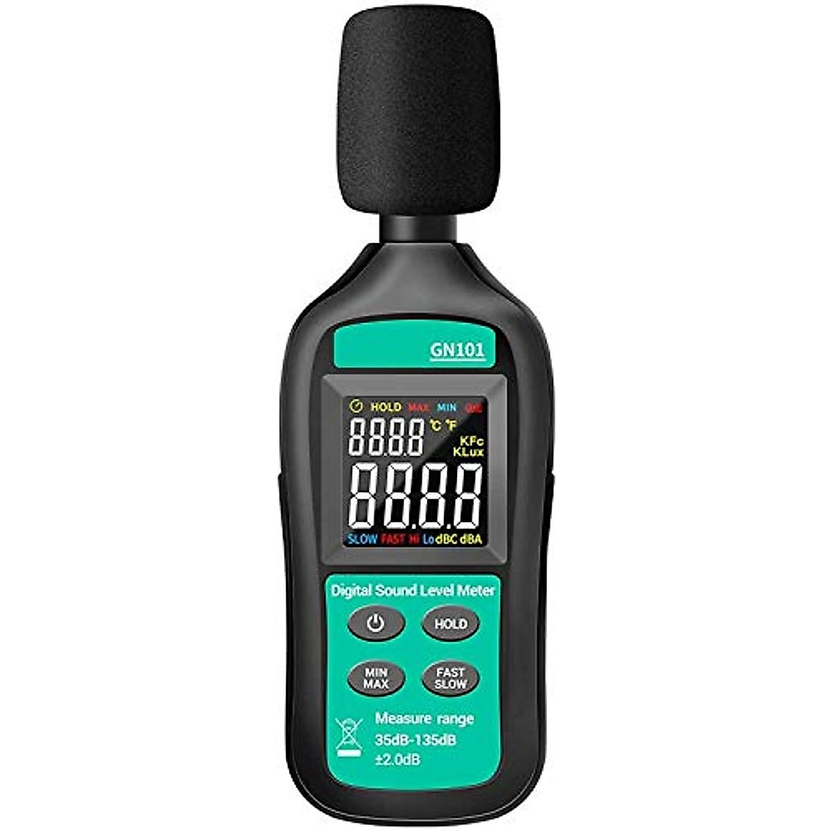 TIST Digital Noise Meter Measurement 35-135 db Intelligent Sound Level Meter Decibel Monitor Logger Diagnostic-Tool