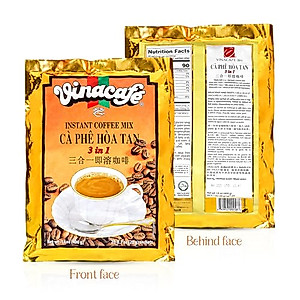 Vinacafe Instant Coffee Mix 3 in 1 (Pack of 5 | 20 Sachets Per Bag)
