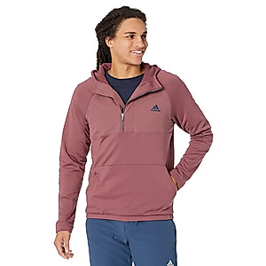 adidas Men's Fleece Anorak, Quiet Crimson, X-Large