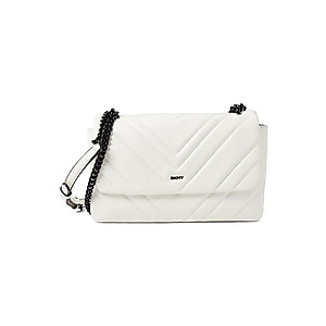 DKNY Vivian Flap Shoulder Bag White/Black One Size