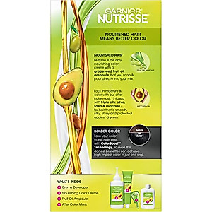 Garnier Hair Color Nutrisse Ultra Color Nourishing Creme, BL11 Jet Blue Black (Black Currant) Permanent Hair Dye, 1 Count (Packaging May Vary)